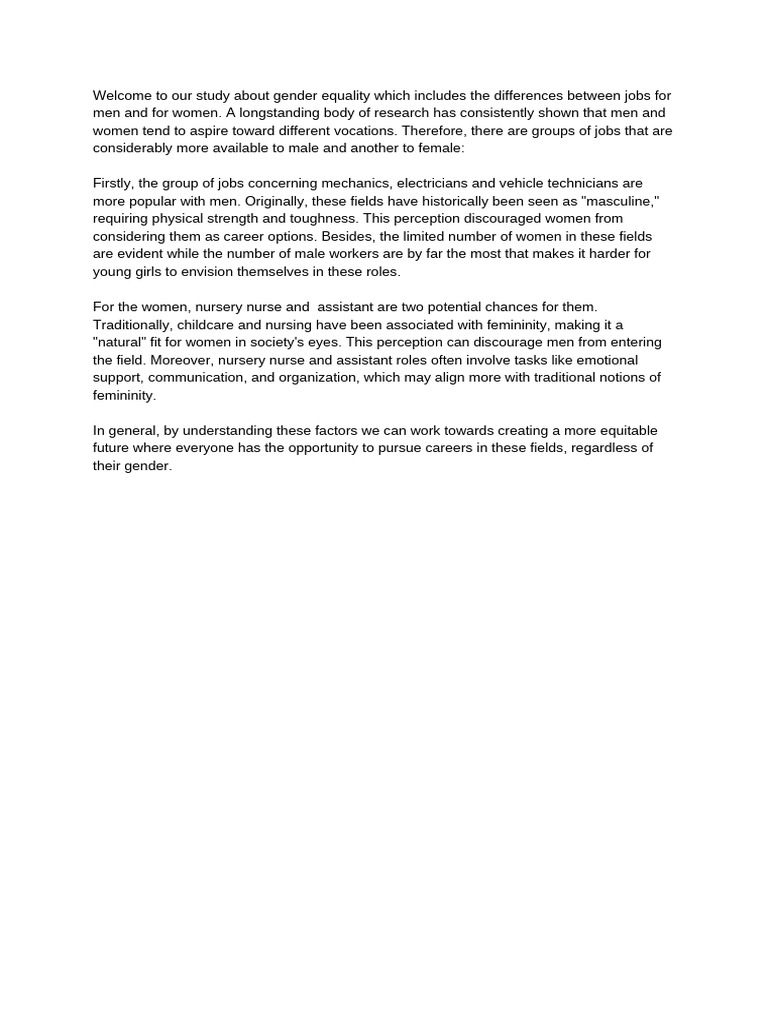 Gender Roles in Job Aspirations | PDF