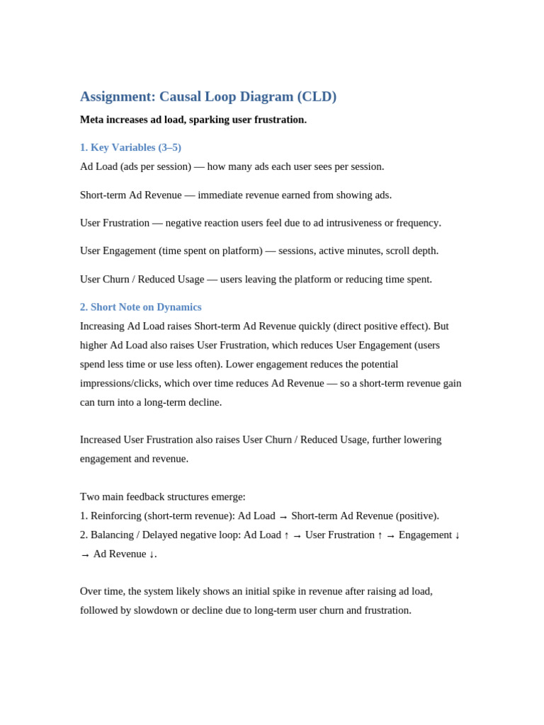 Assignment 5 Casual Loop | PDF