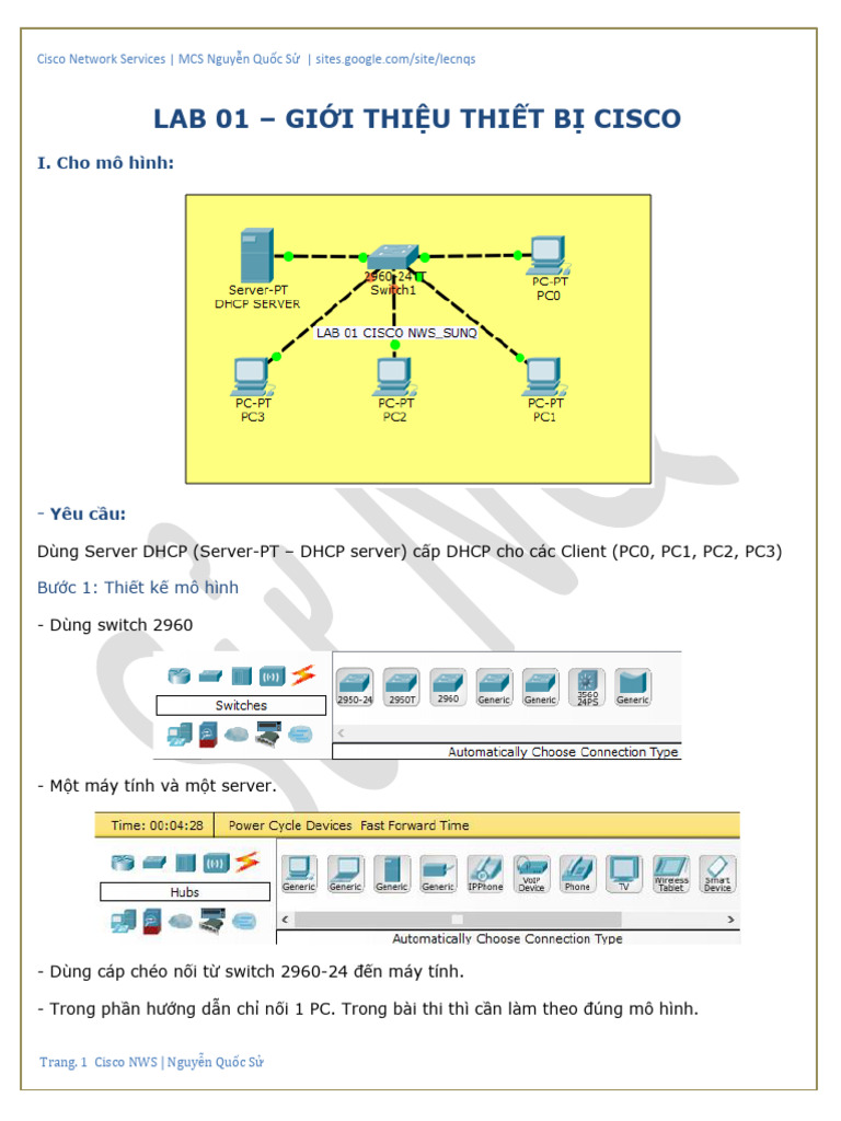 Lap 01 - Gioi thieu thiet bị Cisco - SuNQ | PDF