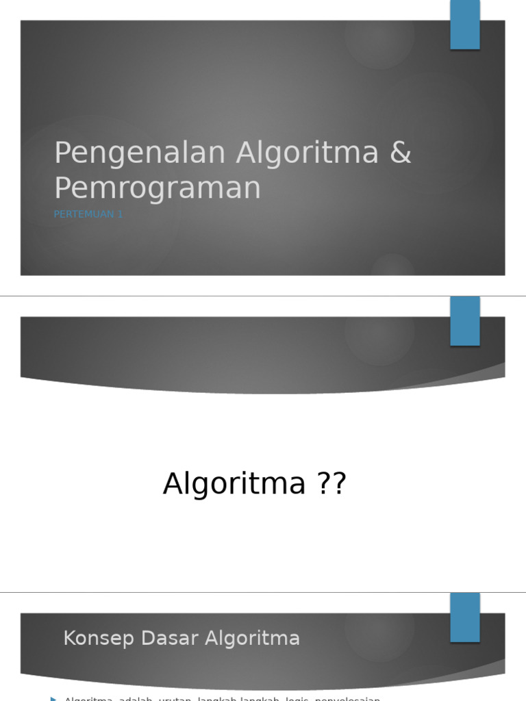 Pengenalan Algoritma & Pemrograman | PDF