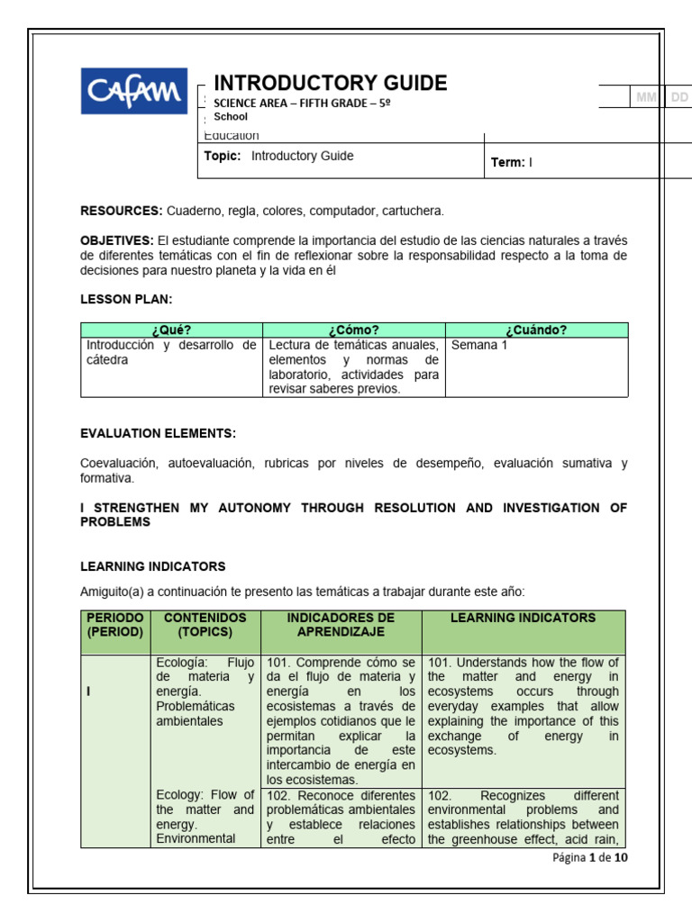5º-CI - Science 2024 | PDF | Conocimiento | Biología