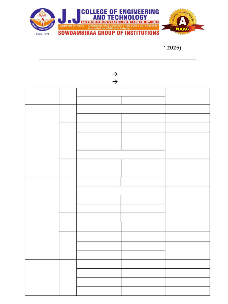 November 2025 Model Exam Seating Plan | PDF