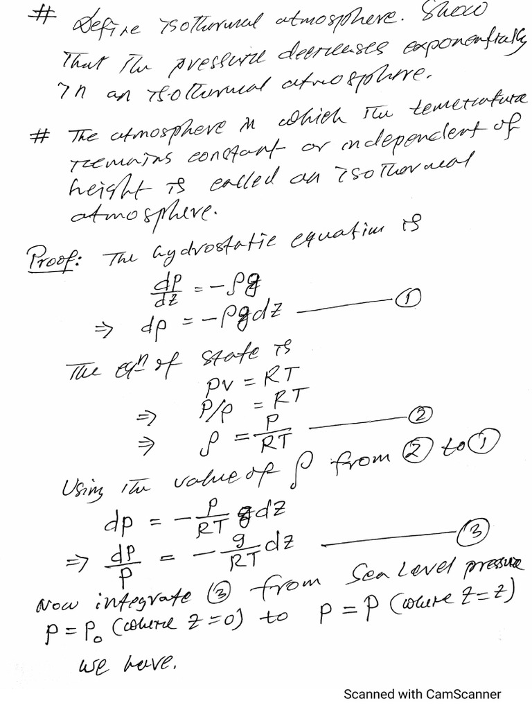 Atmospheric Equations | PDF