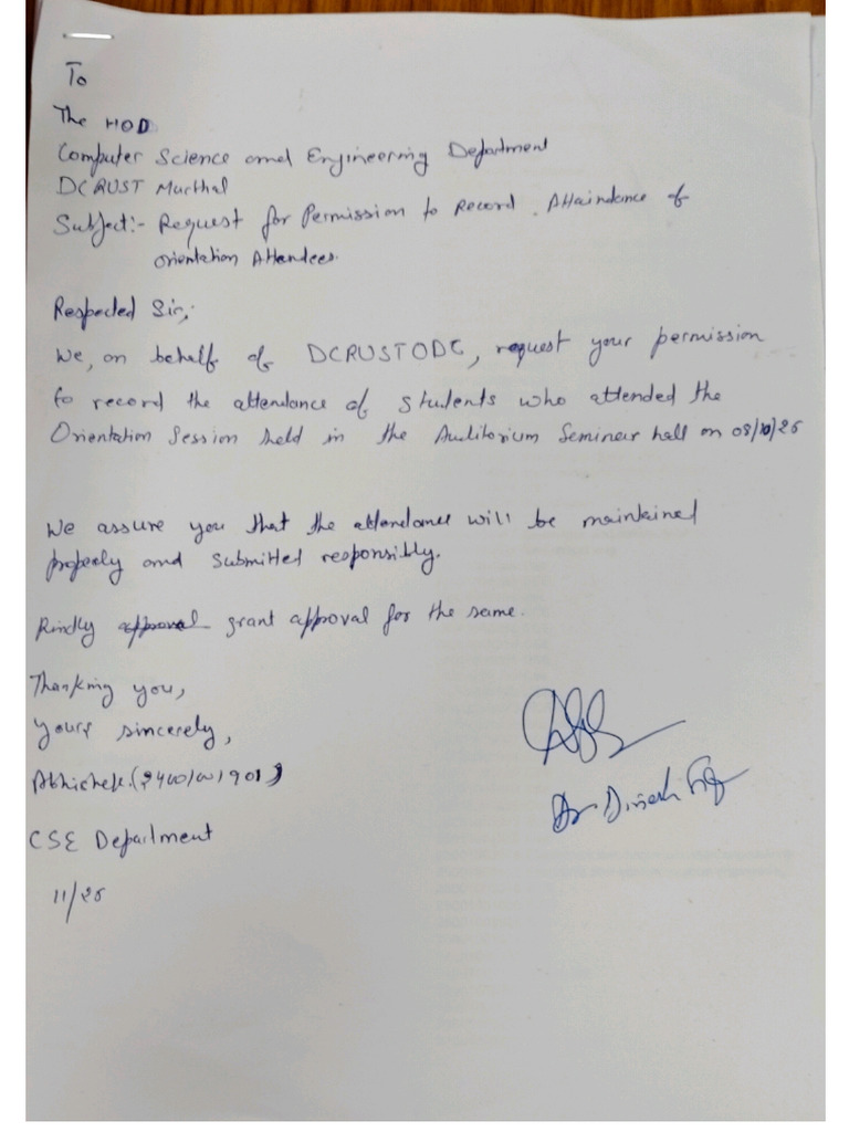 Orientation Attendance | PDF