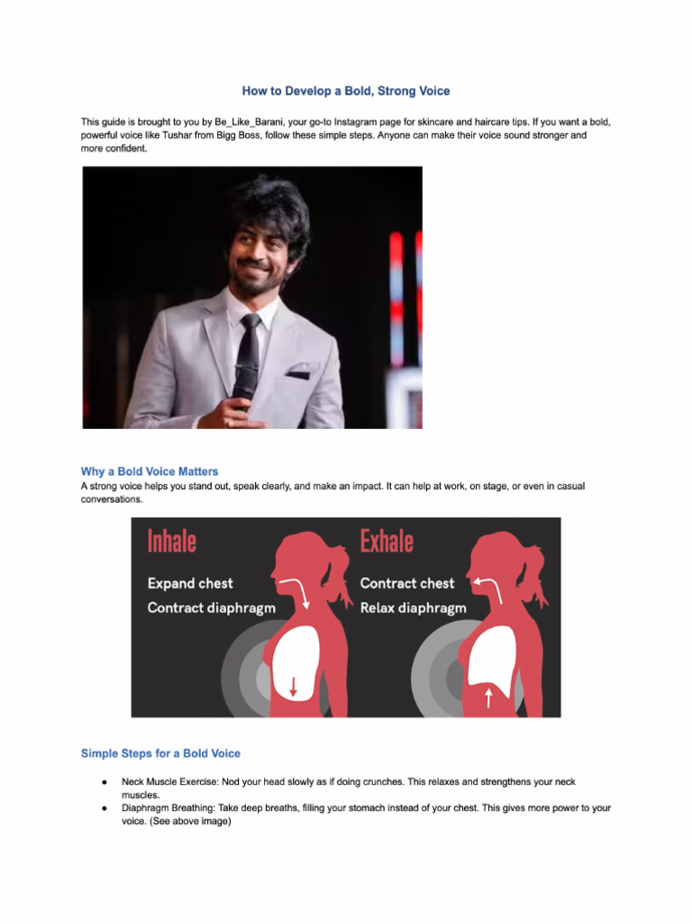 How To Develop A Bold, Strong Voice | PDF