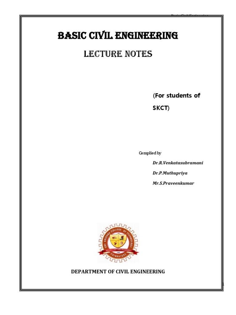 Basic Civil Engineering | PDF