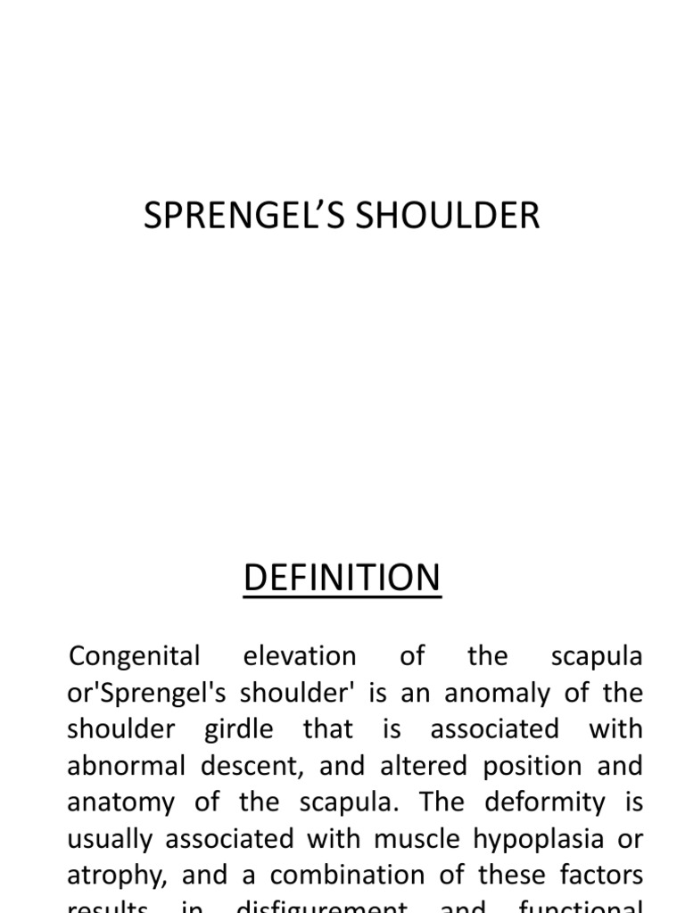 Sprengel's Shoulder | PDF | Shoulder | Vertebral Column