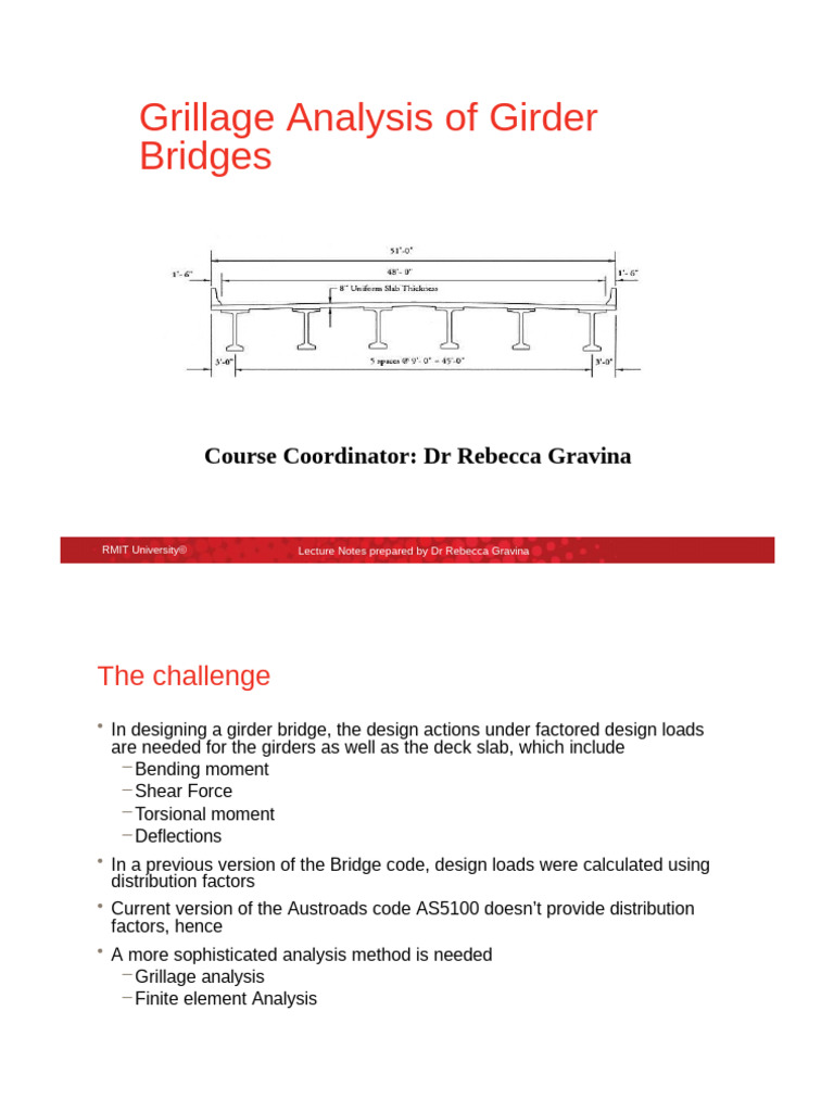Lect2 1151 Grillage Analysis | PDF | Bridge | Beam (Structure)