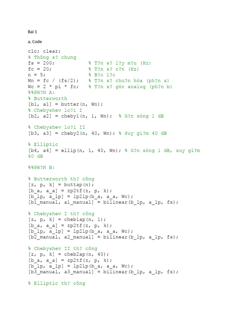 Thuc Hanh Matlab Buoi 1-4 | PDF | Control Theory | Electronics