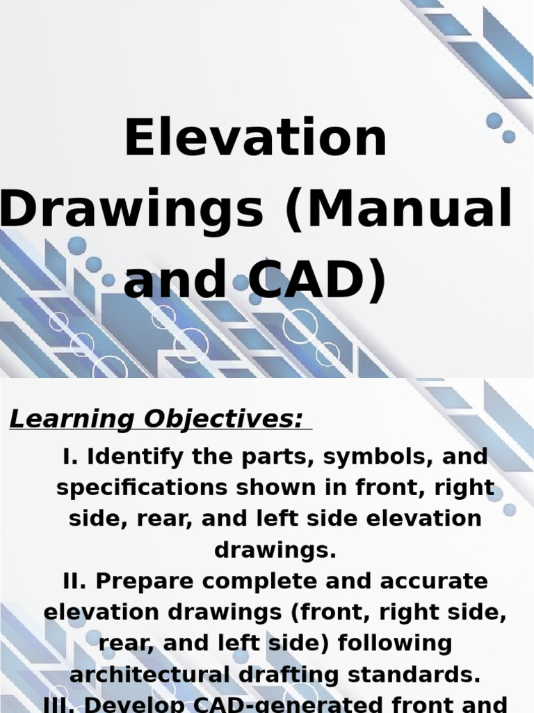 Elevation Drawing Techniques and Standards | PDF | Drawing | Door