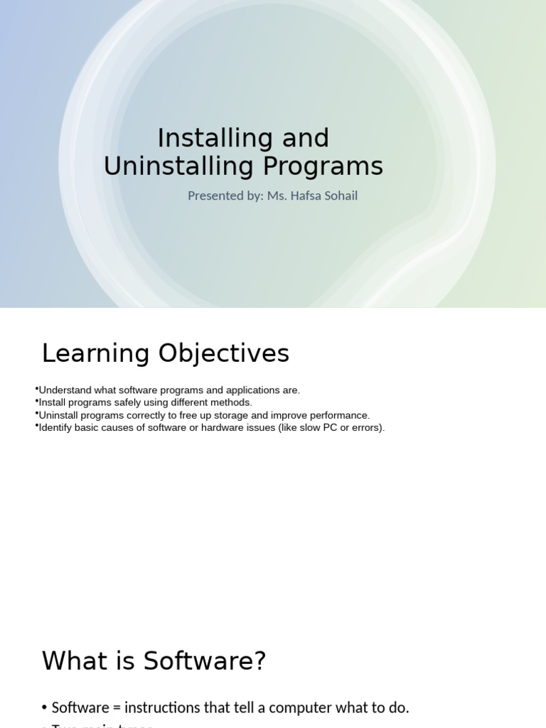 Software Installation and Uninstallation Guide | PDF | Installation ...