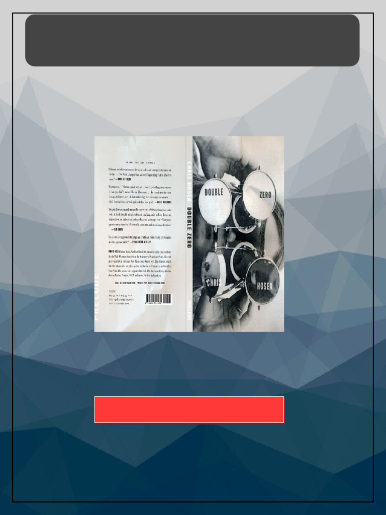 Double Zero Poems 1st Edition Chris Hosea online version | PDF | Books