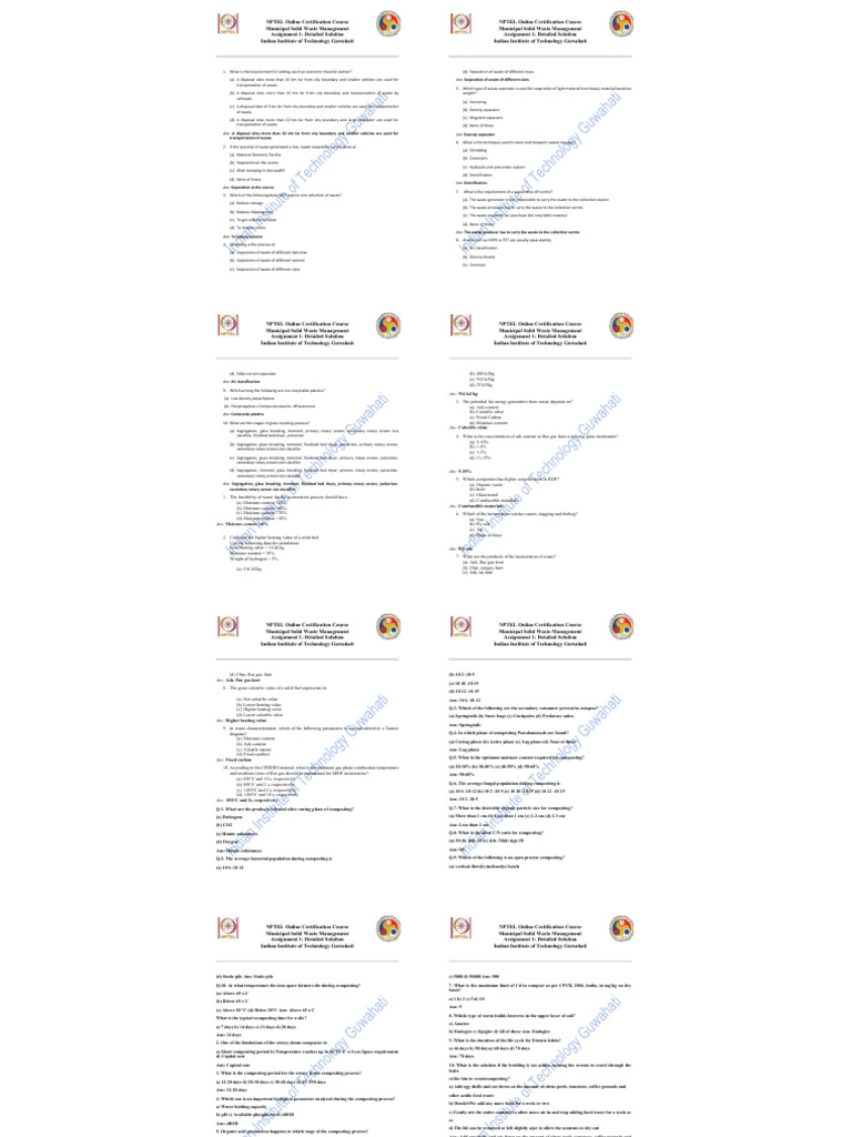 Week 5 - Assignment 5 - NOC25 CE109 (N-Up 2x2) | PDF | Waste | Waste ...