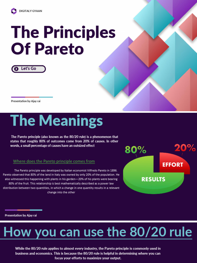 Understanding the Pareto Principle | PDF