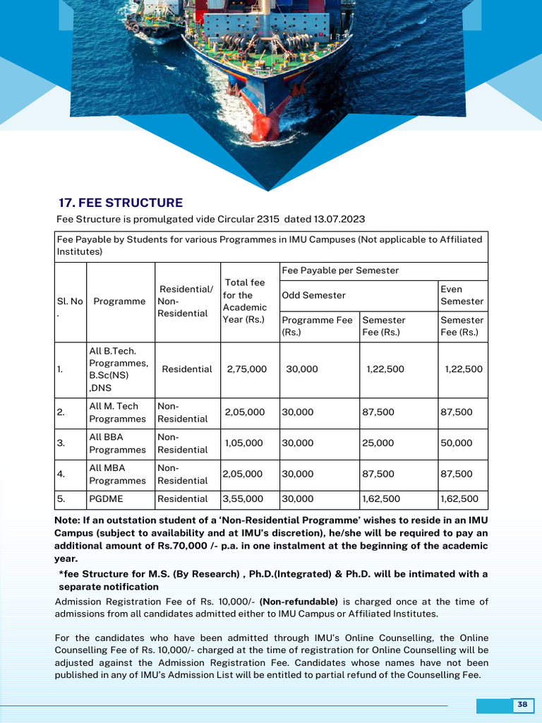 List 1 Fee Structure | PDF | Fee