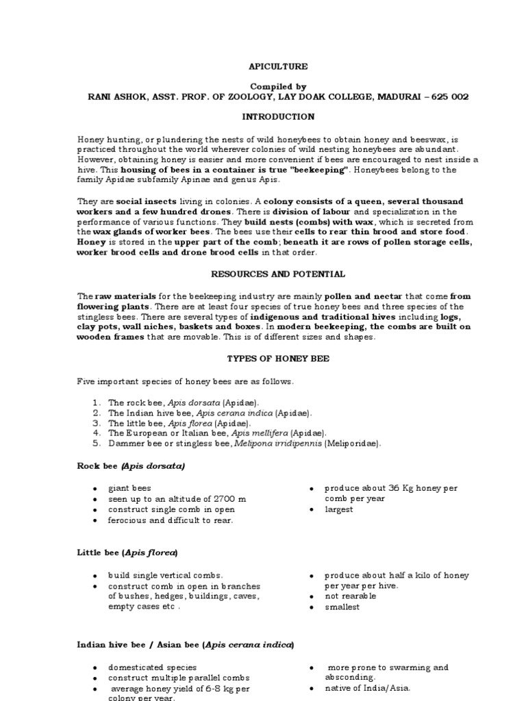 Apiculture | PDF | Honey Bee | Beekeeping