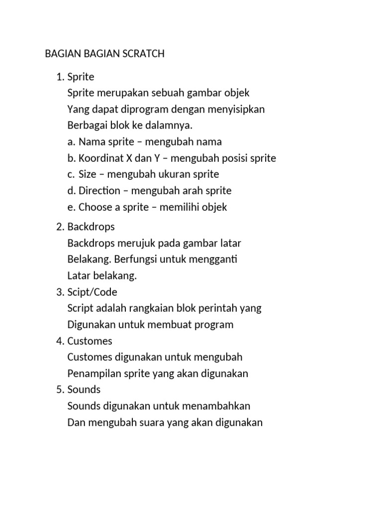 Bagian Bagian Scratch | PDF