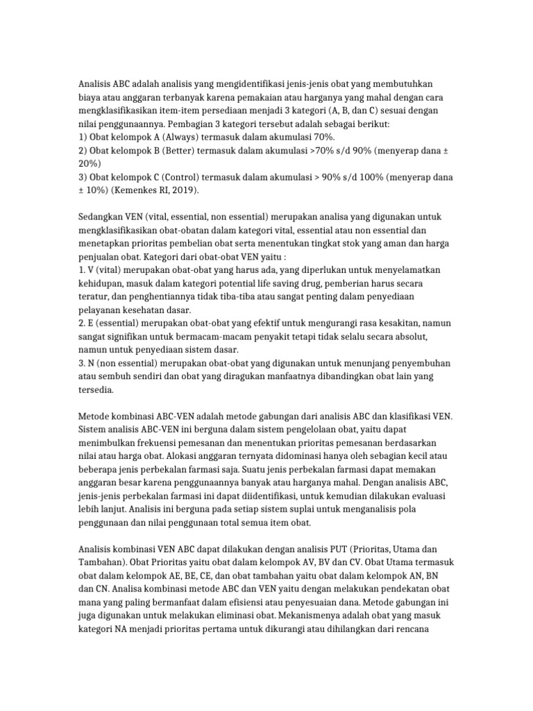 Analisis ABC VEN | PDF