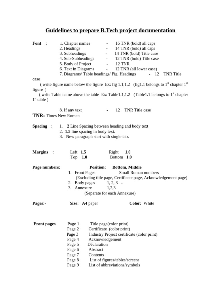 Major Project Guidlines-1 | PDF