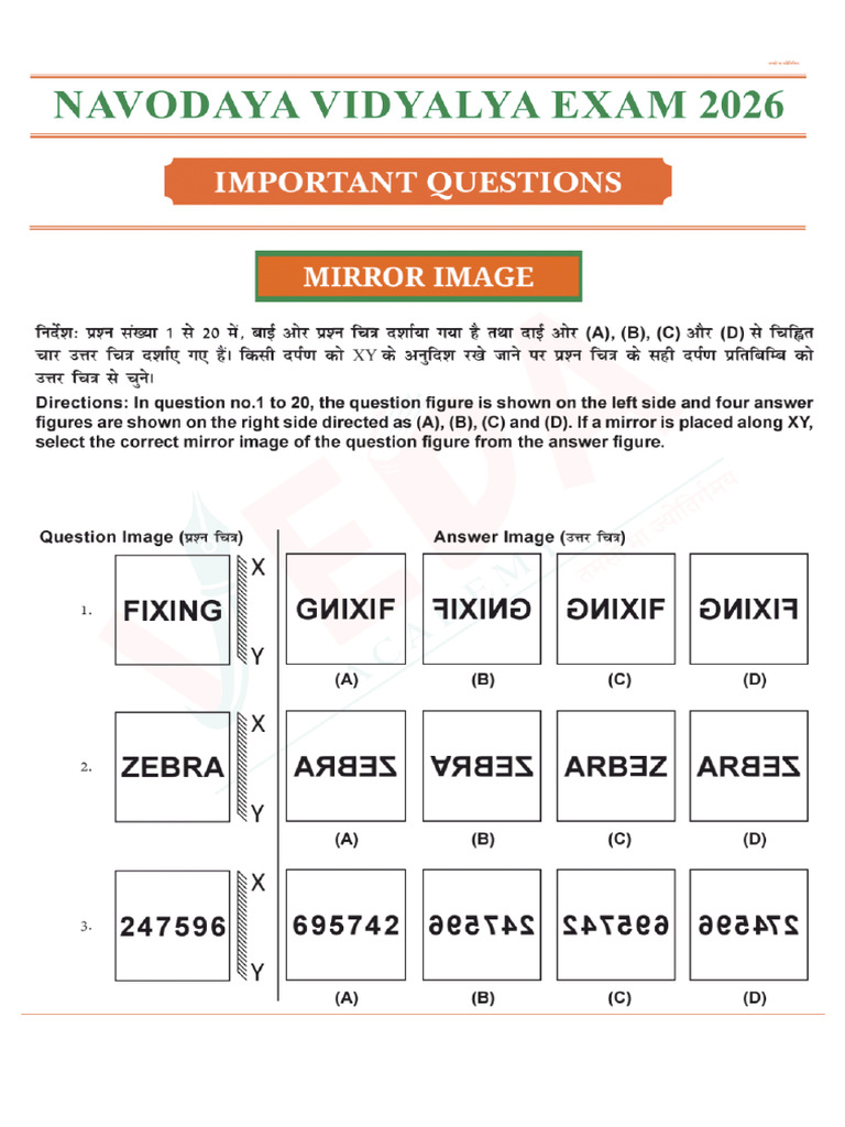Mirror Image -Ma Imp Qns 2025-26_kts | PDF