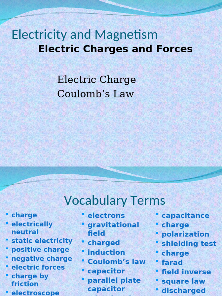 coulombs-lawppt | PDF | Electric Charge | Force