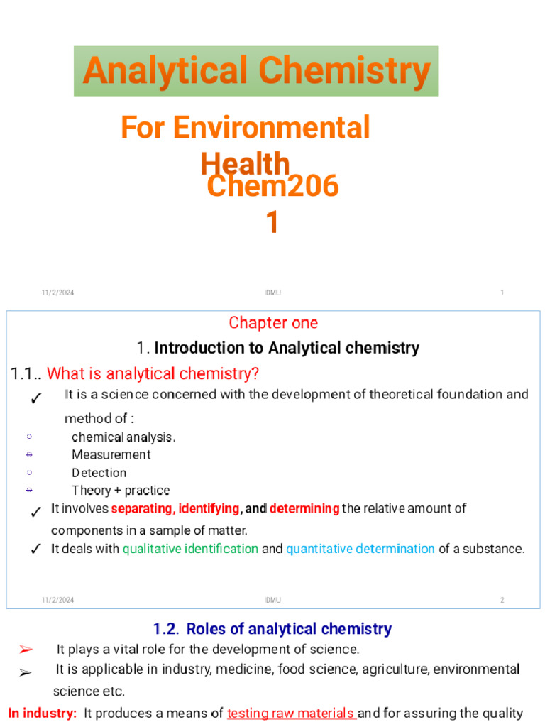Analytical Ppt Edited 2015 - Chapter-1_Phoenix-1-1 | PDF