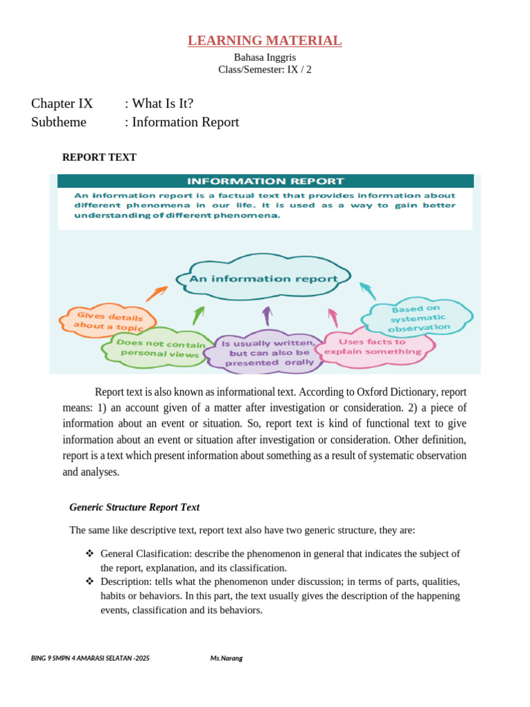 Understanding Report Text Structure | PDF | Lizard | Komodo Dragon