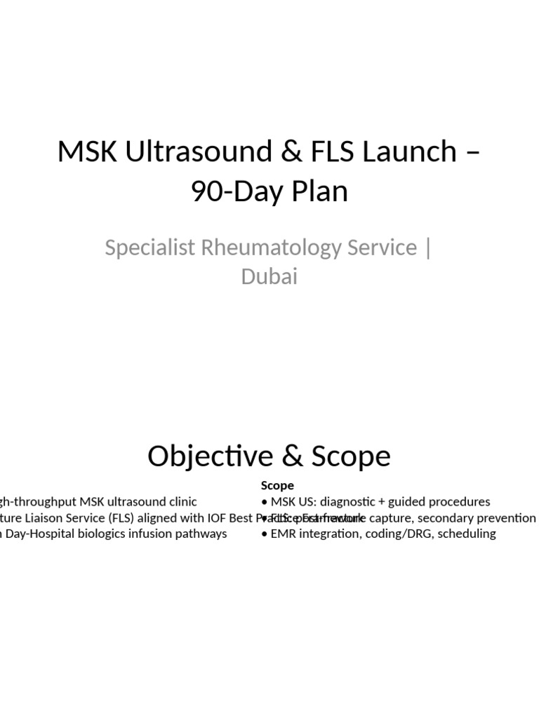 OnePager MSK FLS 90dias Template | PDF