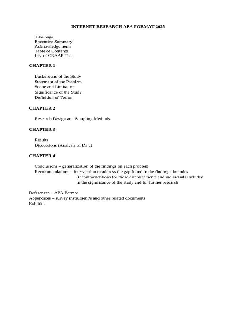 APA Format Internet Research Guide 2025 | PDF