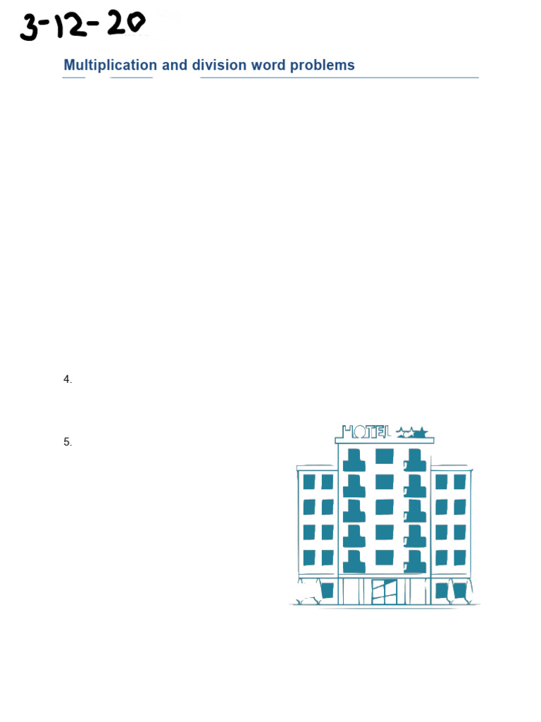 Grade 4 Multiplication Word Problems | PDF