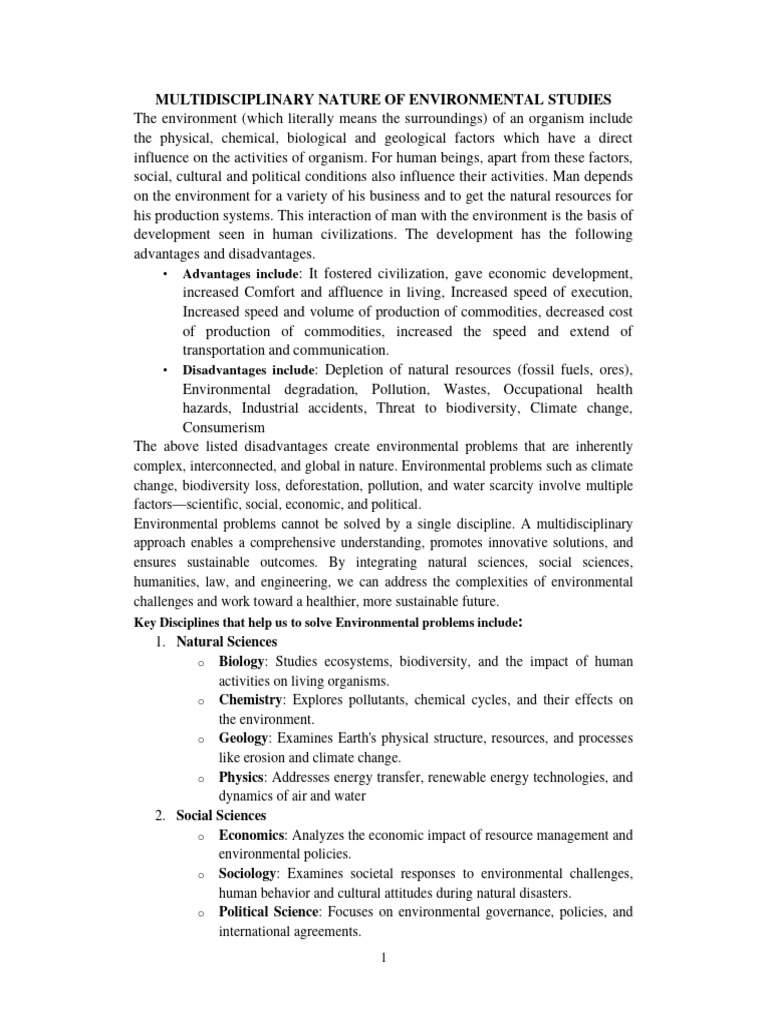 Unit 1. Multidisciplinary ..... Environmental Education - Notes Odd Sem ...