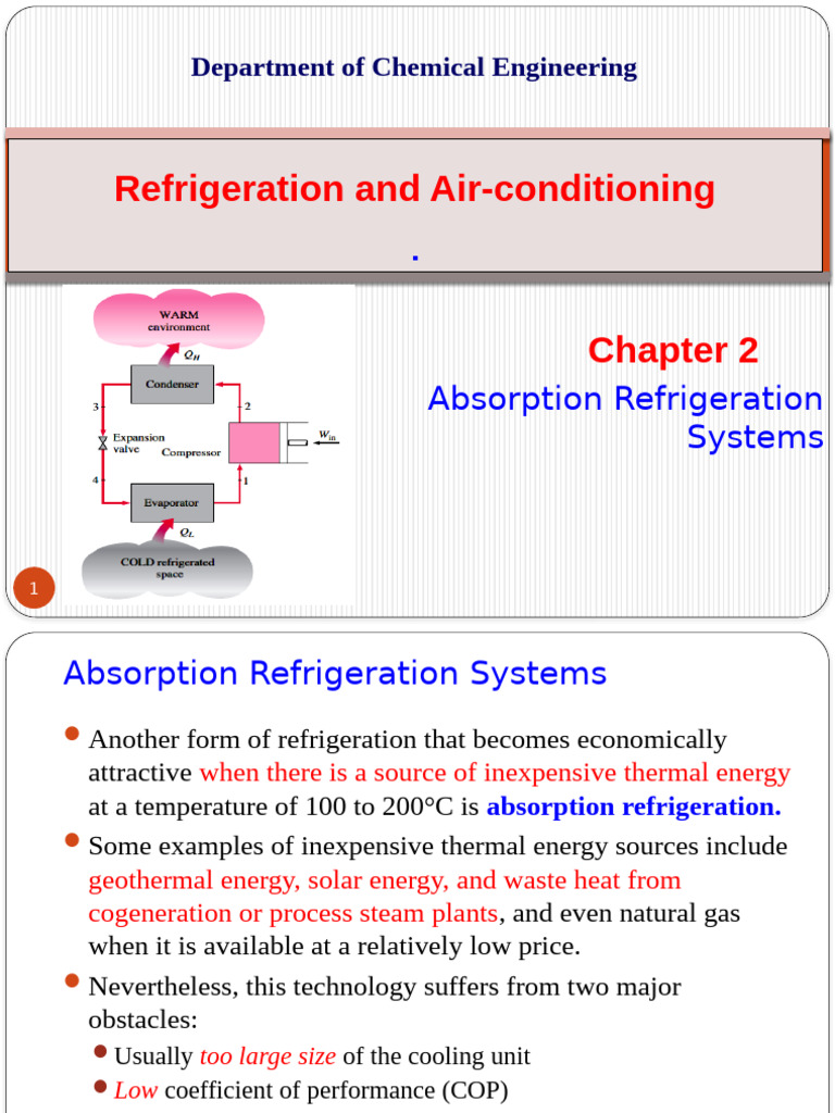 Chapter 2. Absorbtion Refrigeration Cycles | PDF | Refrigeration ...
