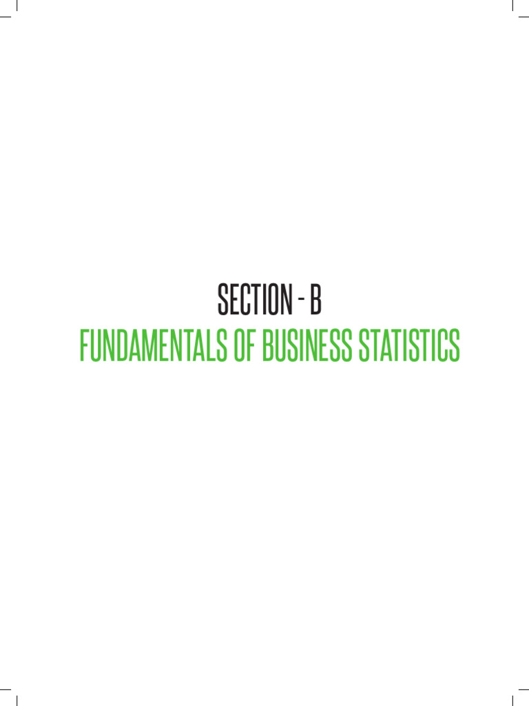 Business Statistics Fundamentals Guide | PDF | Statistics | Pie Chart