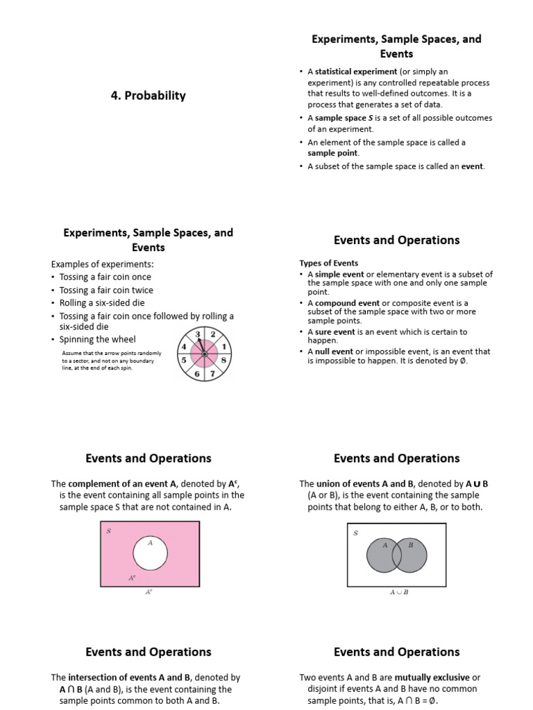 STT101A M1a Probability | PDF | Probability | Sampling (Statistics)