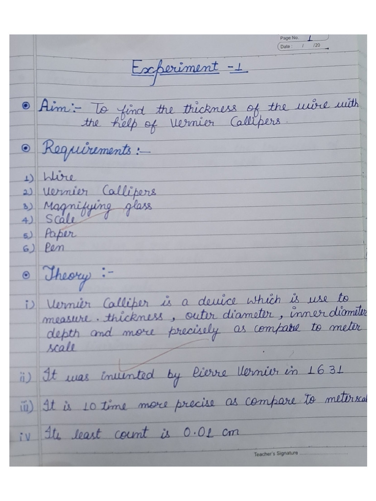 Class 11 Physics Practicals | PDF