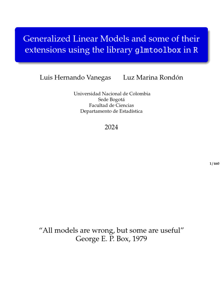 Generalized Linear Models in R | PDF | Ordinary Least Squares ...