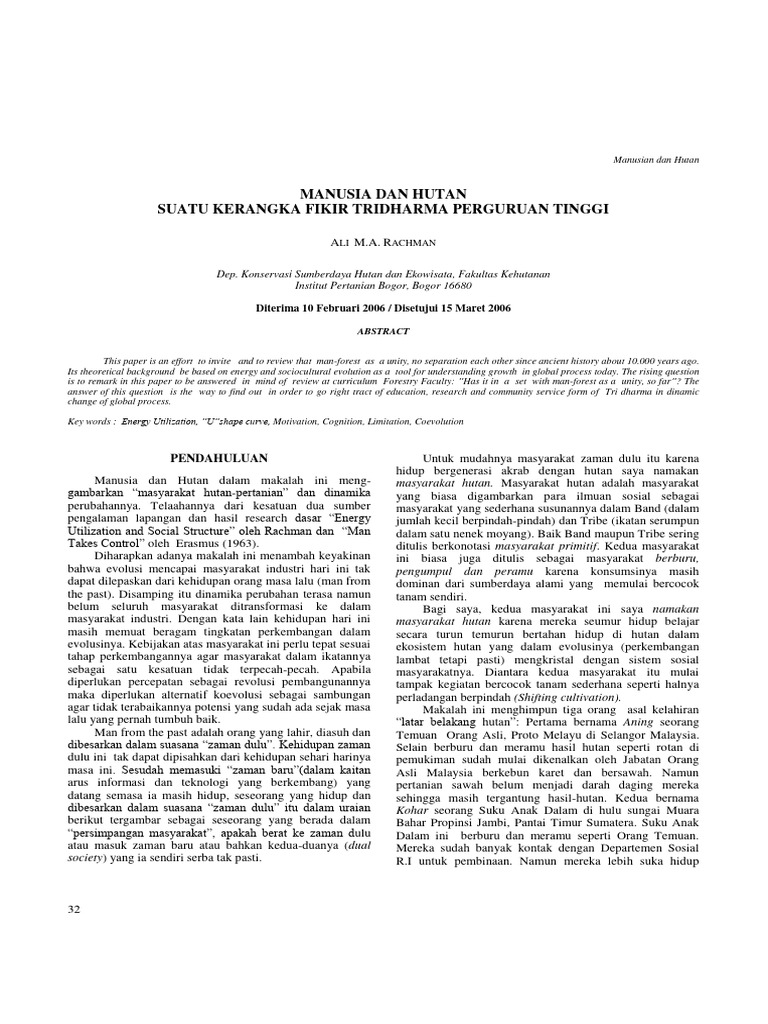231469 Manusia Dan Hutan Suatu Kerangka Fikir T B4f2ada1 Pdf