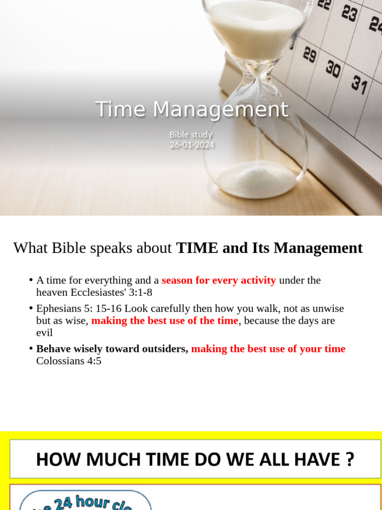 Biblical Time Management Strategies | PDF