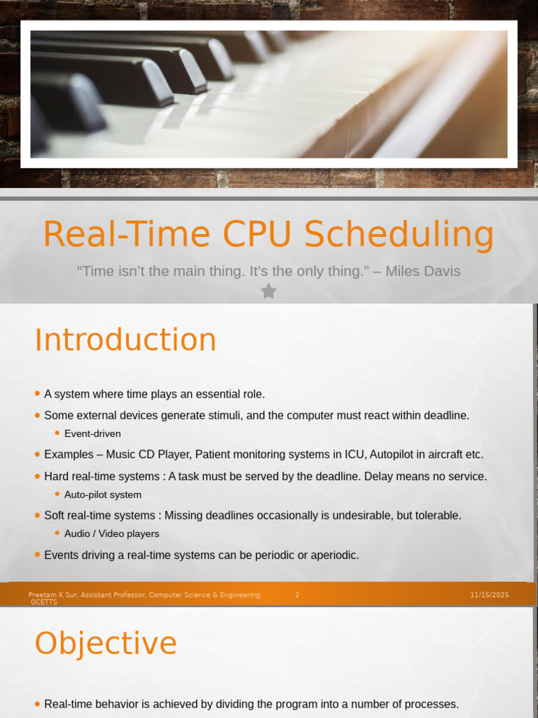 Week 4 - Real-Time CPU Scheduling | PDF | Real Time Computing | Computing