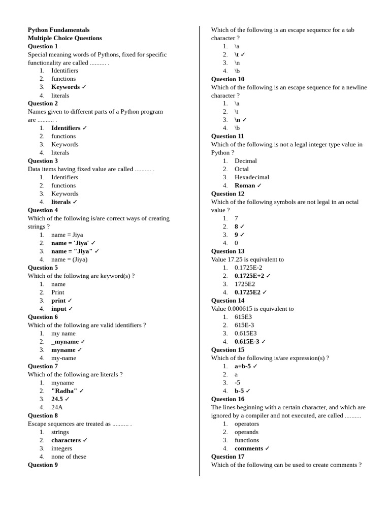 Python Fundamentals | PDF | Parameter (Computer Programming) | Python (Programming Language)