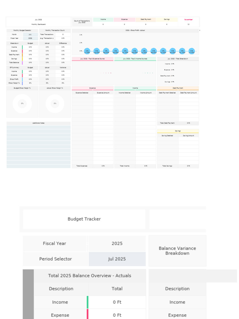 Budget Tracker (FT) - Blank | PDF | Expense | Gross Income
