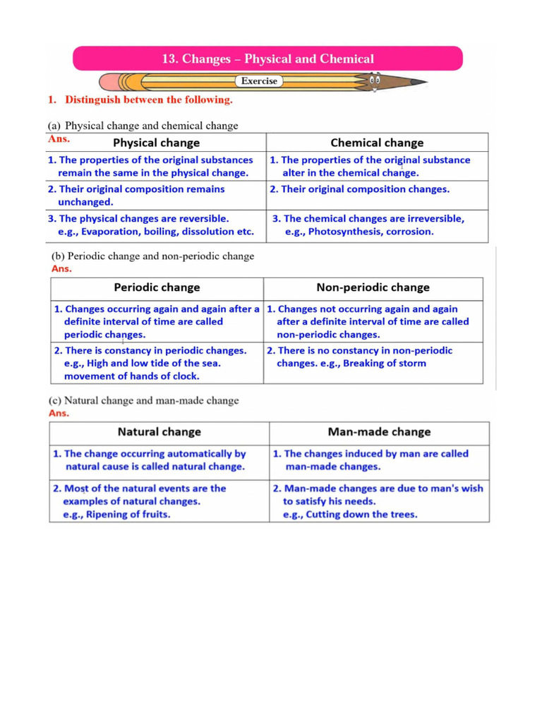 13 Changes Physical and Chemical | PDF