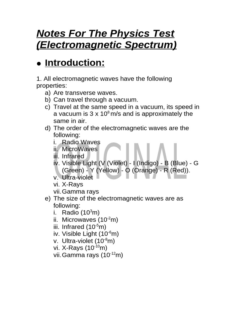 Electromagnetic Waves Overview | PDF