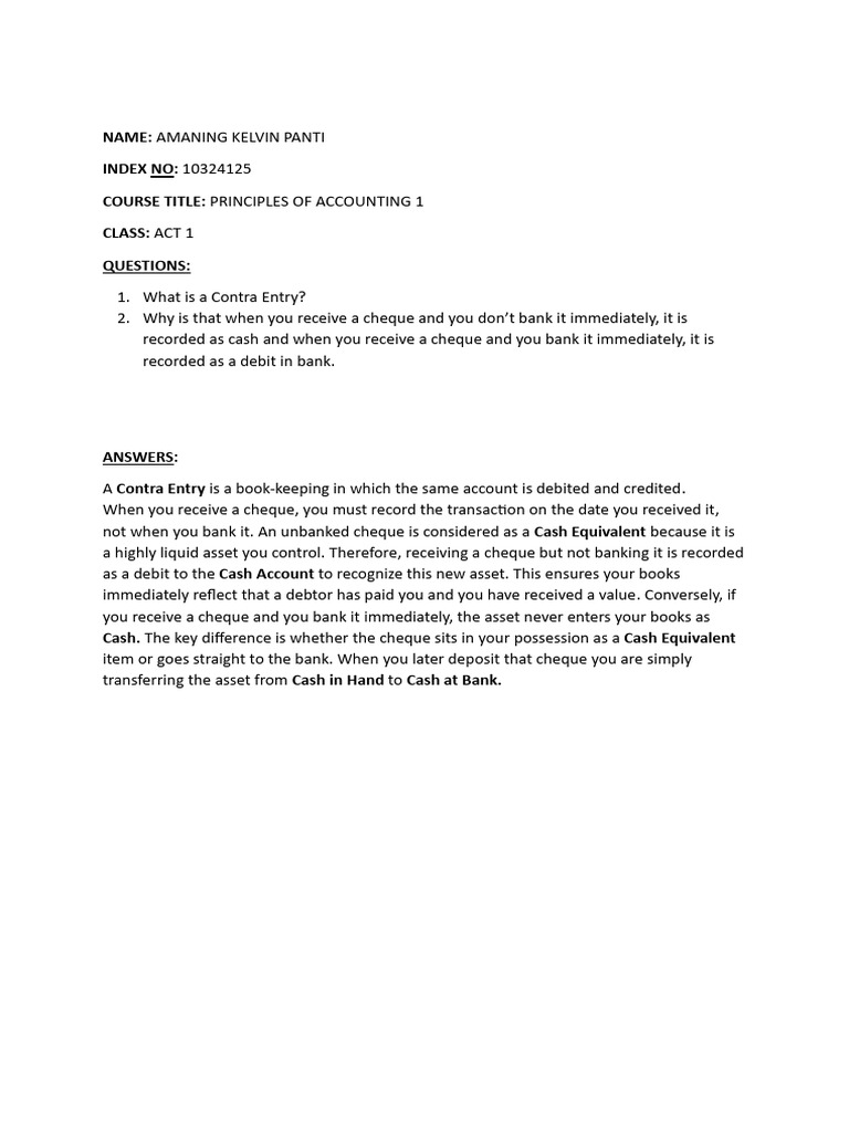 Principles of Accounting 1 Assignment | PDF
