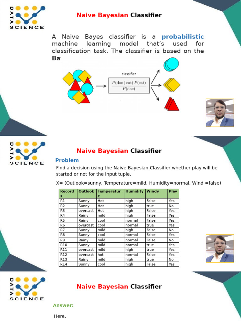 Naive Bayesian Classifier | PDF | Statistical Classification | Mathematics