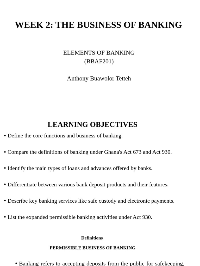 Understanding Banking Business in Ghana | PDF | Banks | Overdraft