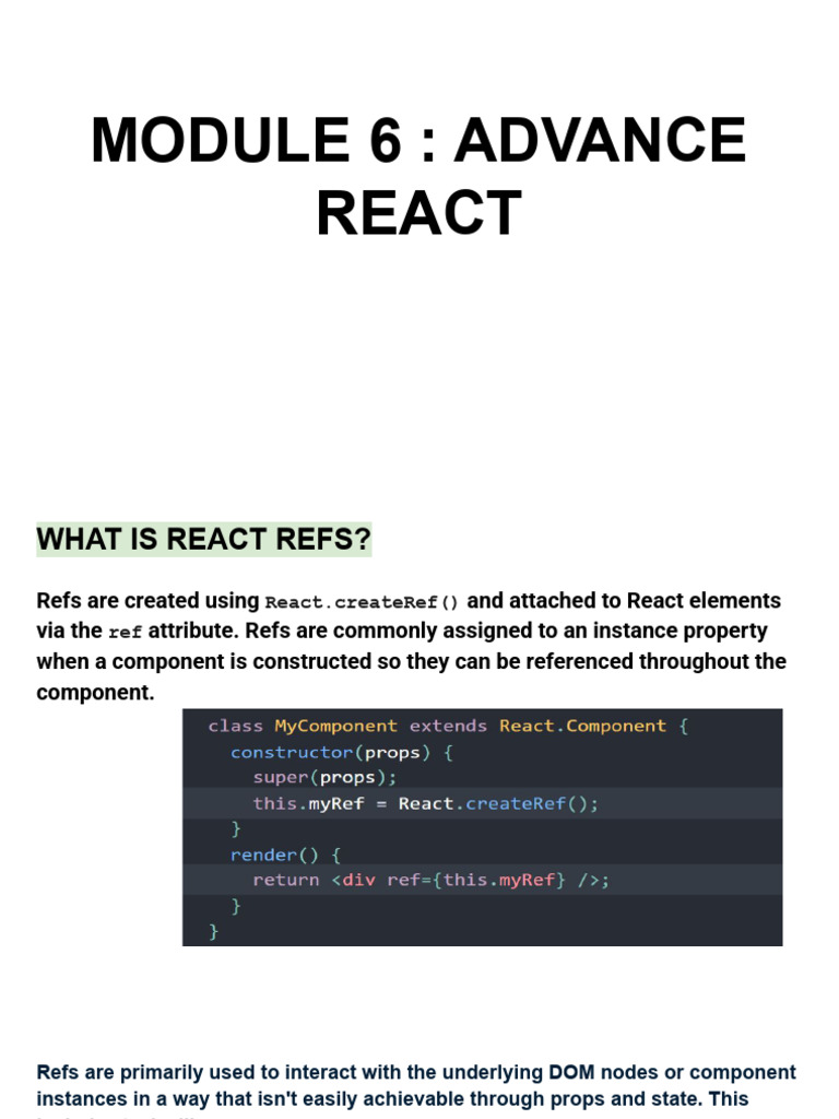 Advance React | PDF | Model–View–Controller | Document Object Model