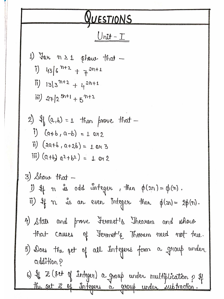 Algebra Assignment - 1 | PDF