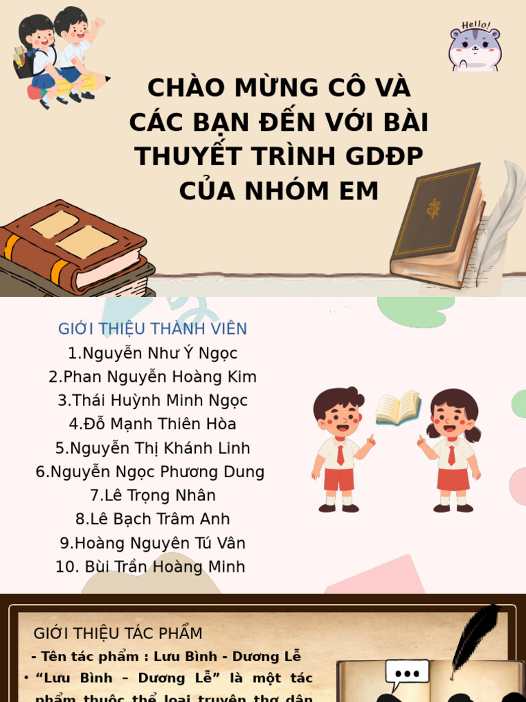 Chào Mừng Cô Và Các Bạn Đến Với Bài Thuyết Trình Gddp Của Nhóm Em (1) | PDF