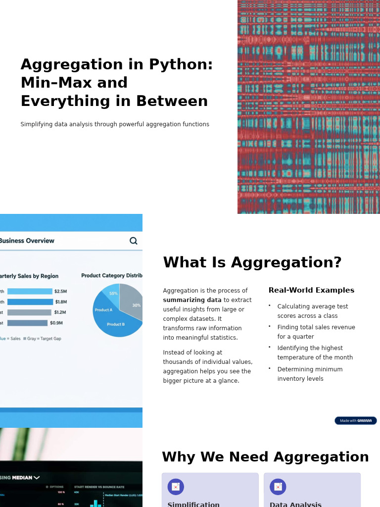 Aggregation in Python Min Max and Everything in Between | PDF | Data ...